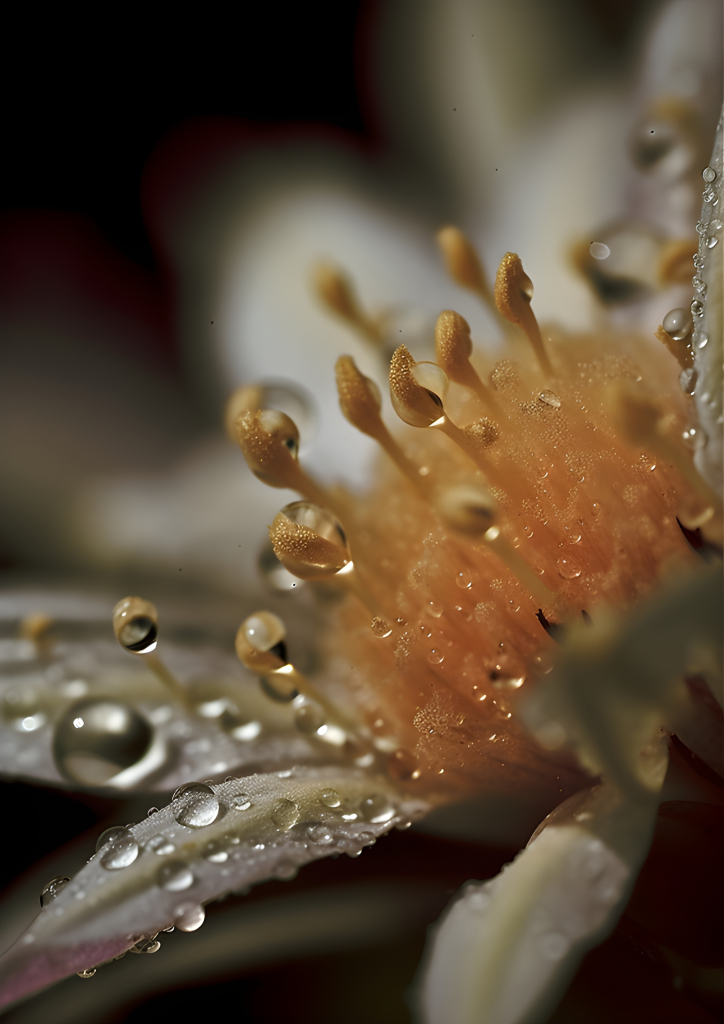 A close up of a flower with water droplets on it - Impossible Images ...