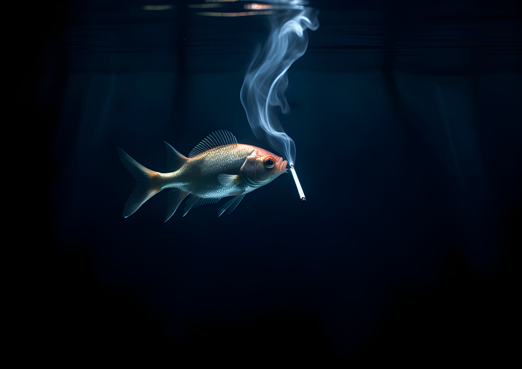 A fish with smoke coming out of it's mouth - Impossible Images - Unique ...