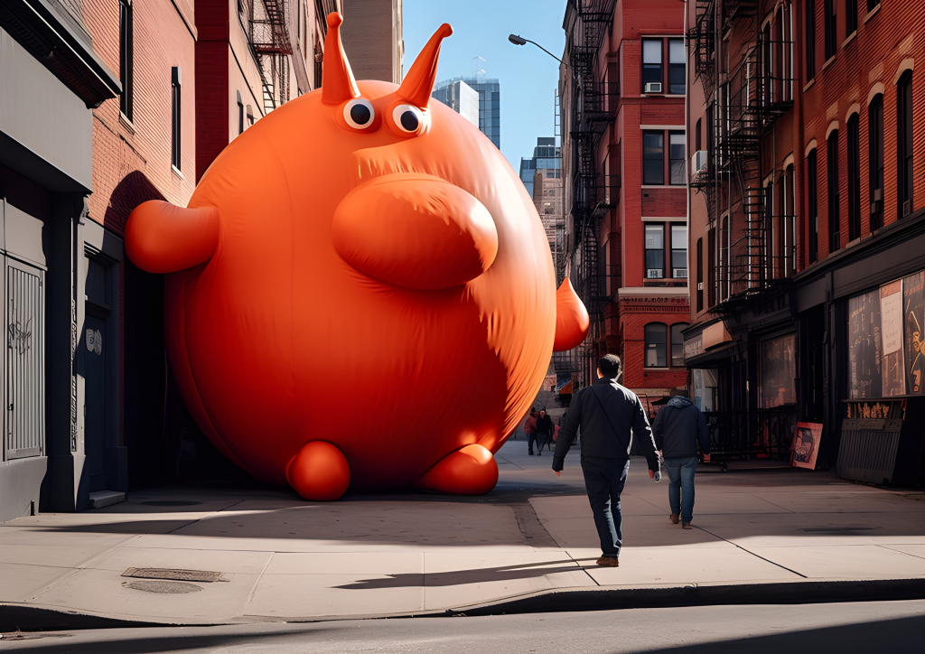 A large space hopper on a New York street - Impossible Images - Unique ...