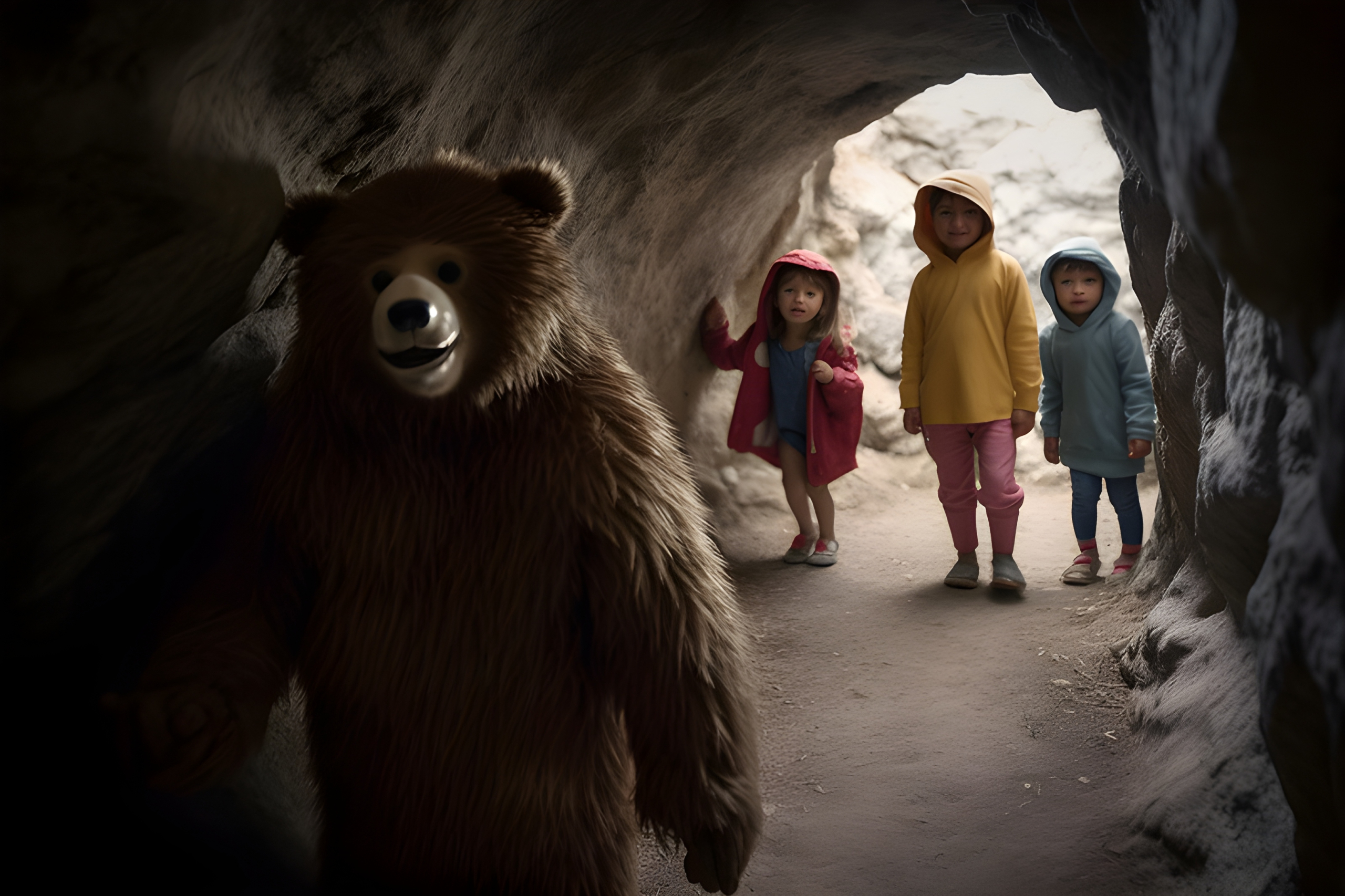 A strange "bear" being followed into a cave - Impossible Images ...