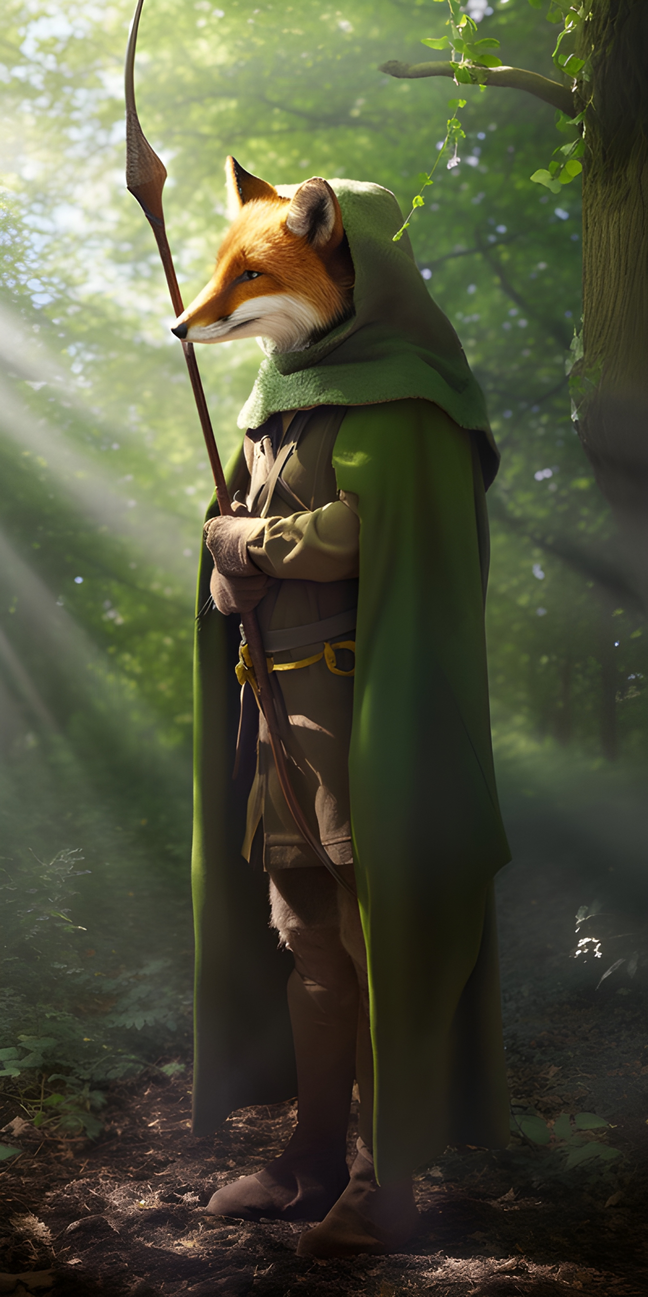 Robin Hood as an anthropomorphic fox - Impossible Images - Unique stock ...