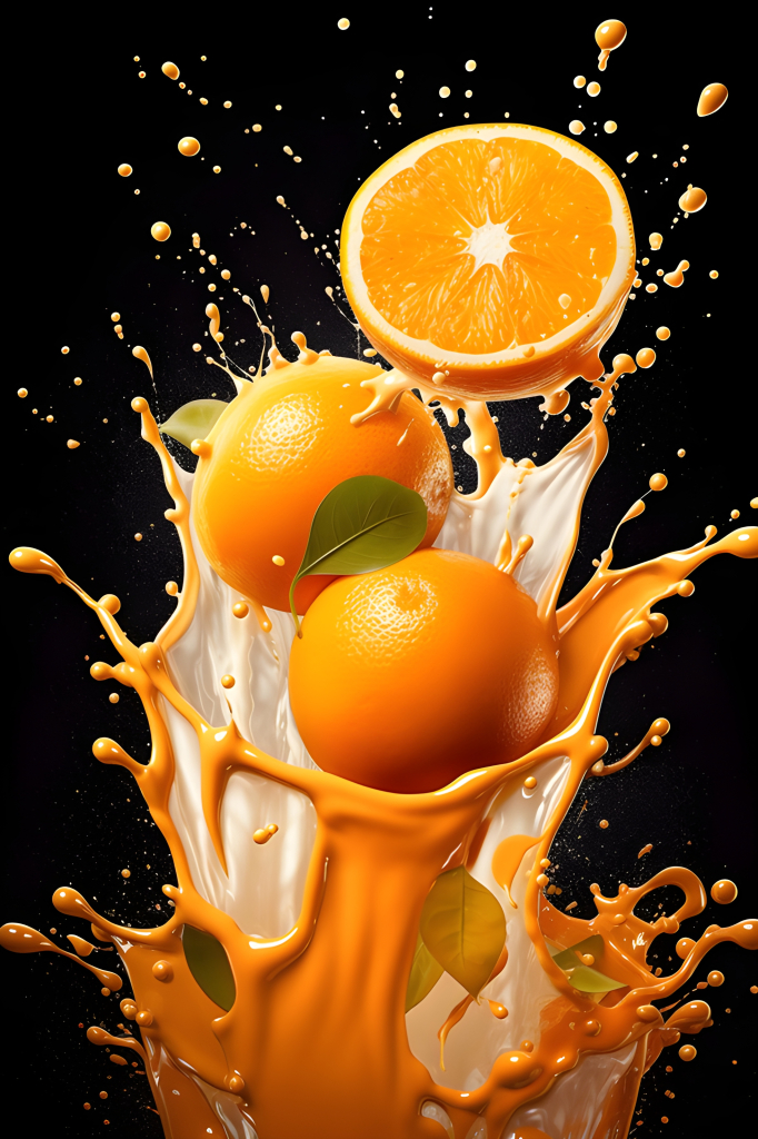 Oranges in orange juice exploding in the air - Impossible Images ...