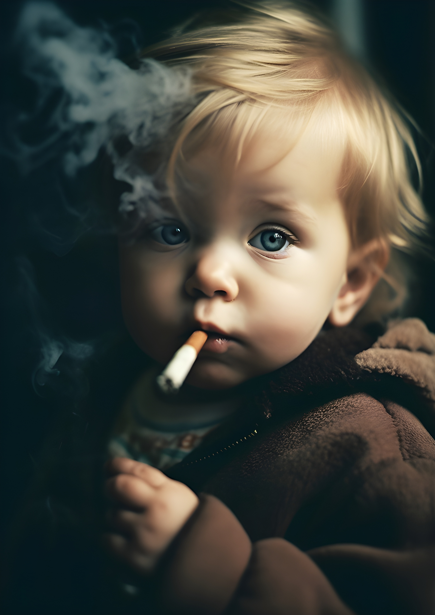 Baby smoking a cigarette - Impossible Images - Unique stock images for ...