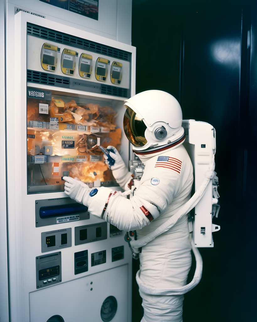 Astronaut using a vending machine - Impossible Images - Unique stock ...