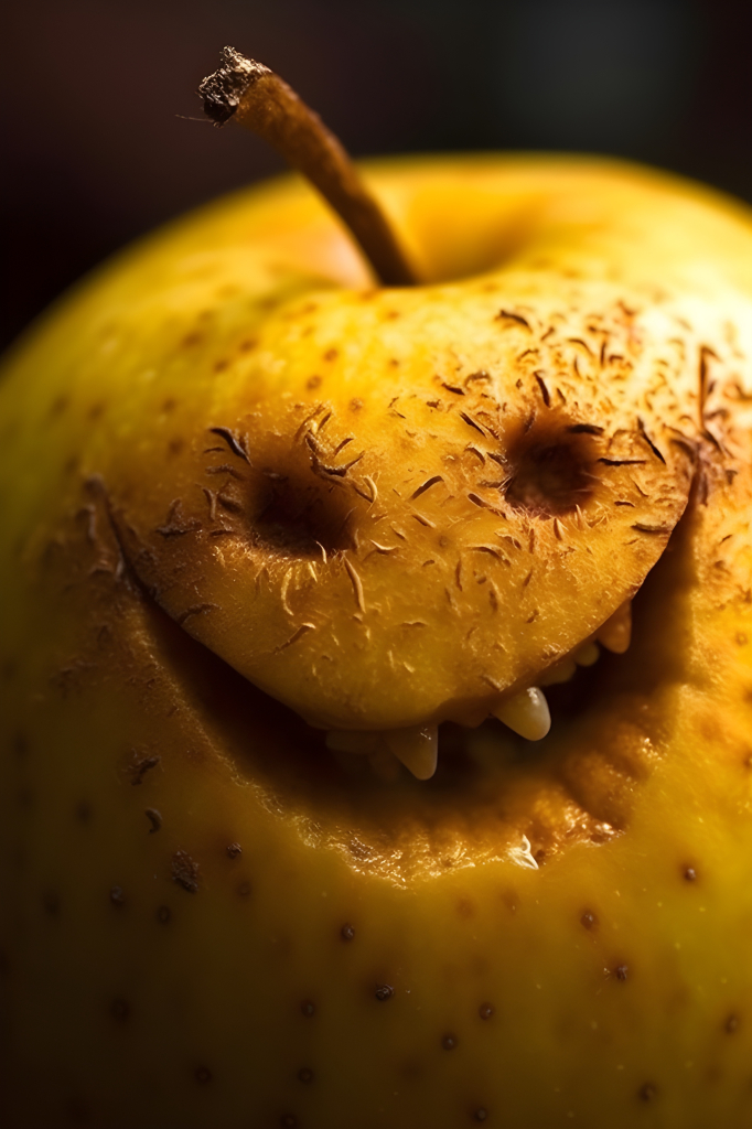 A rather sinister looking apple - Impossible Images - Unique stock ...