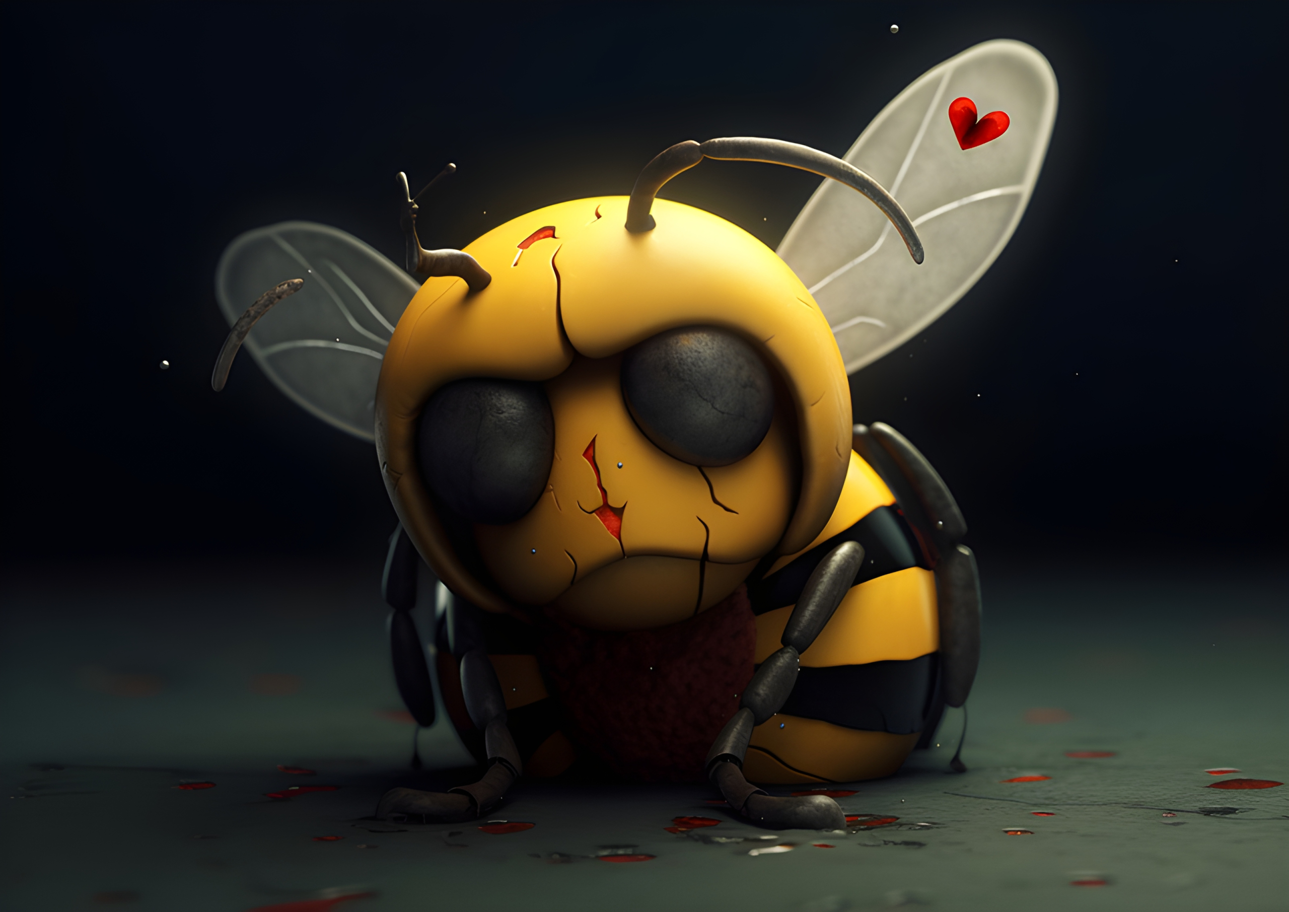 A bumble bee with a broken heart - Impossible Images - Unique stock ...