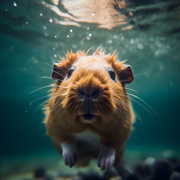 A guinea pig underwater - Impossible Images - Unique stock images for ...