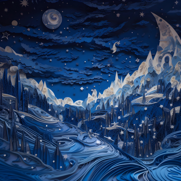 Blue papercraft night sky - Impossible Images - Unique stock images for ...