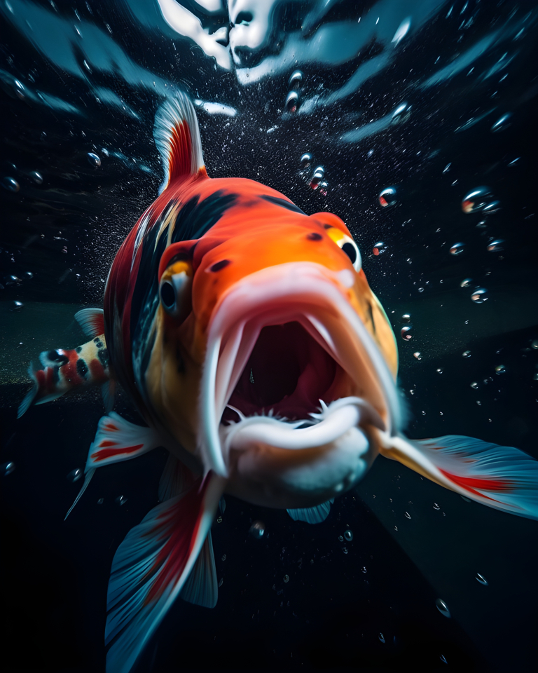 Shocked Koi fish - Impossible Images - Unique stock images for ...