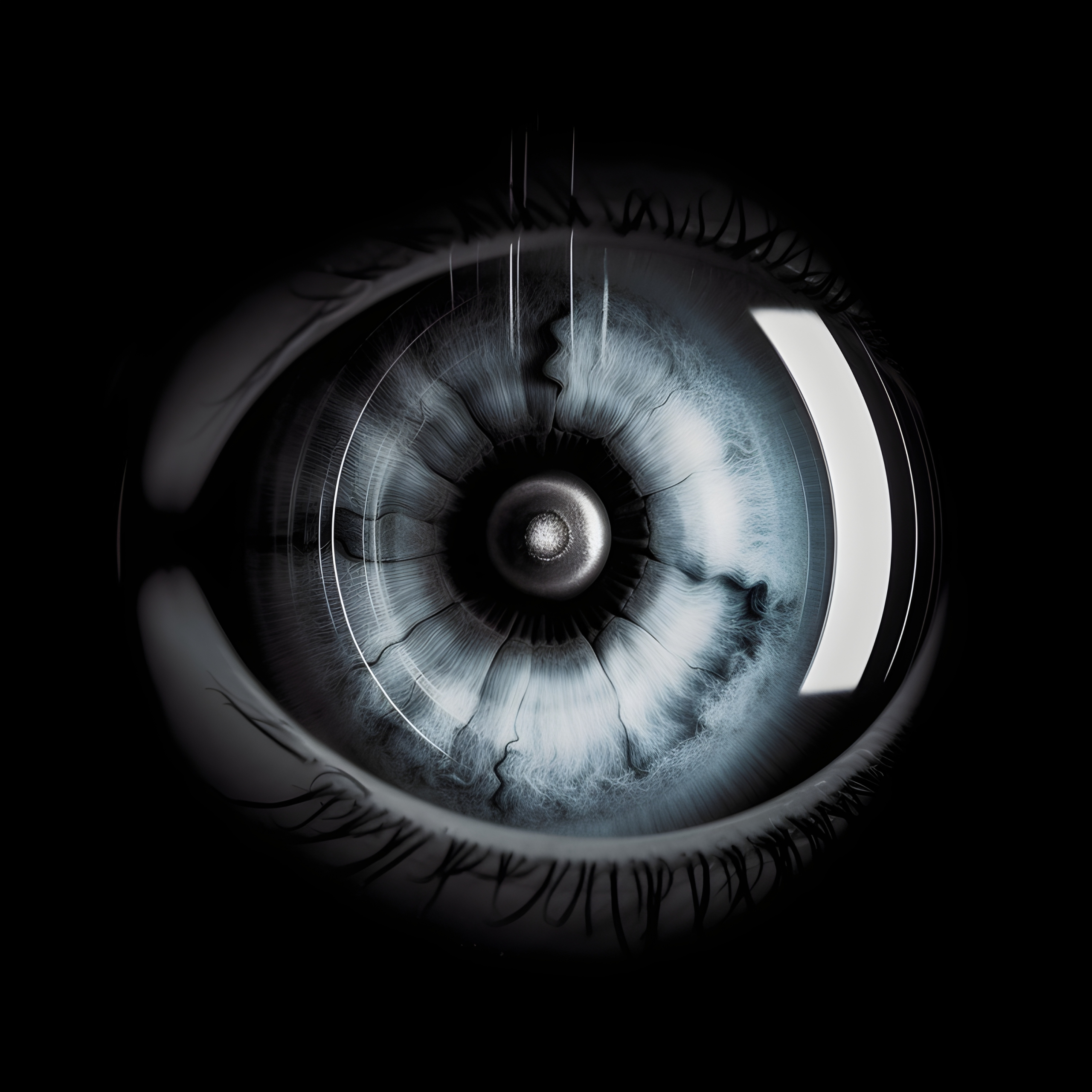 An X-ray vision eye with a bullet in the pupil - Impossible Images ...