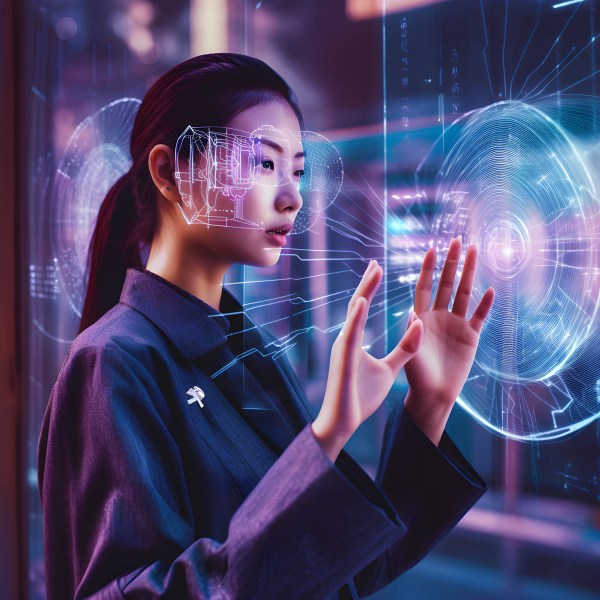 Future Holographic Communication Impossible Images Unique Stock