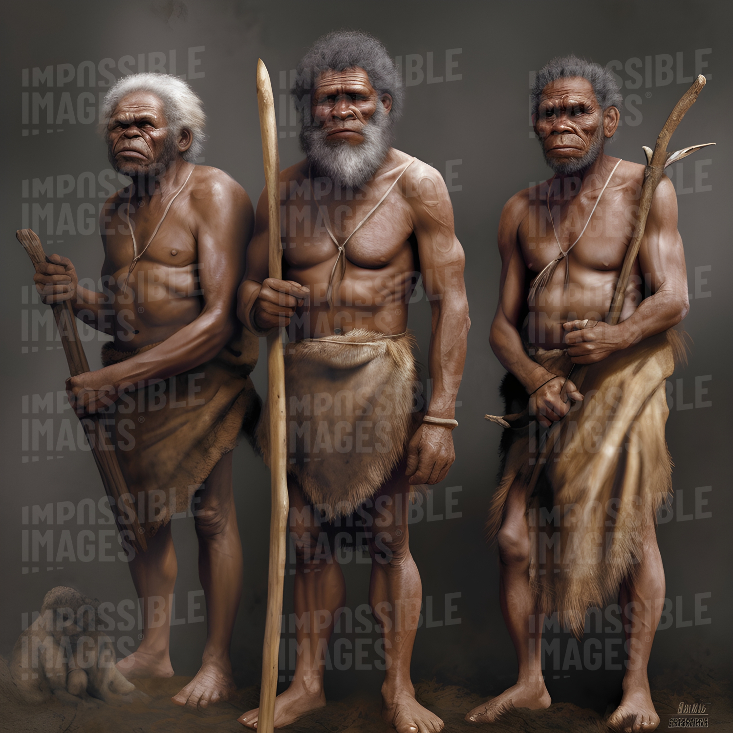 Homo Erectus Tribe of people. - Impossible Images - Unique stock images ...