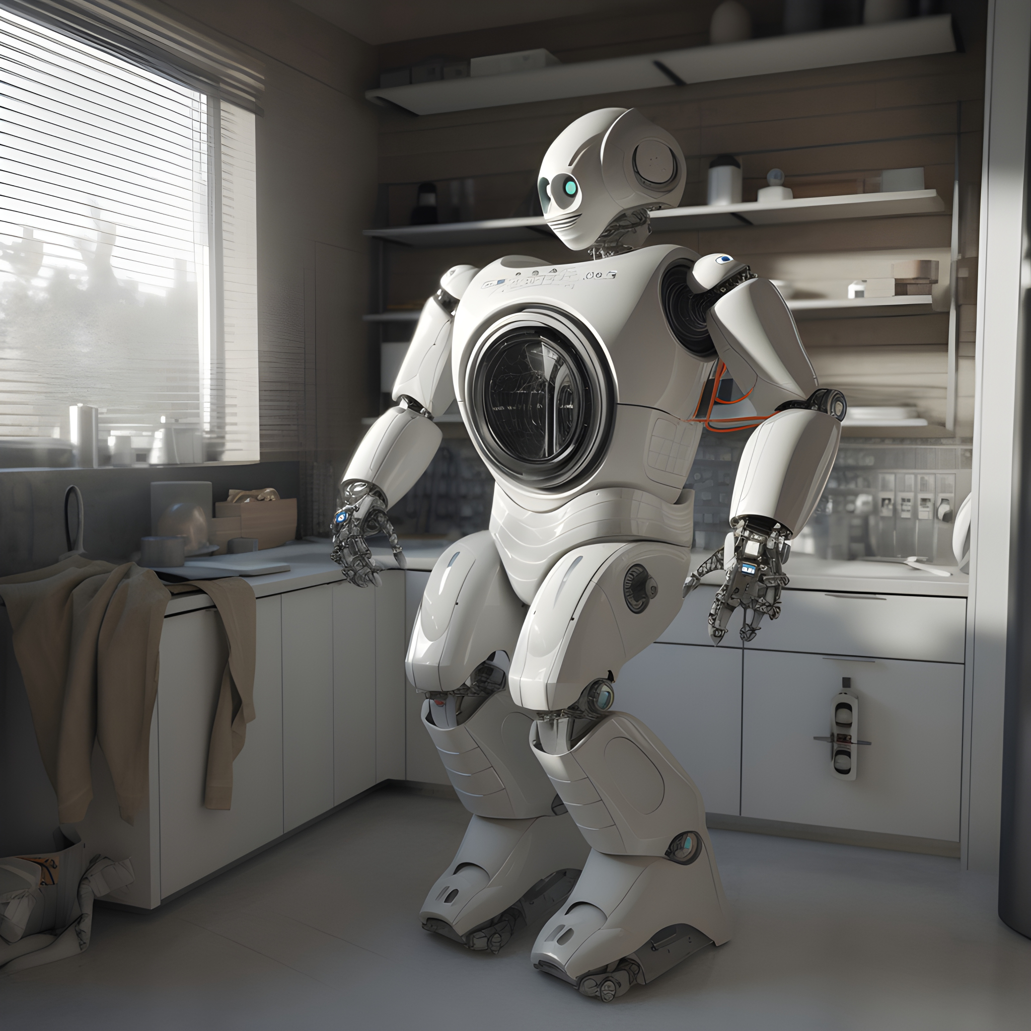 A Futuristic Washing machine Robot. - Impossible Images - Unique stock ...