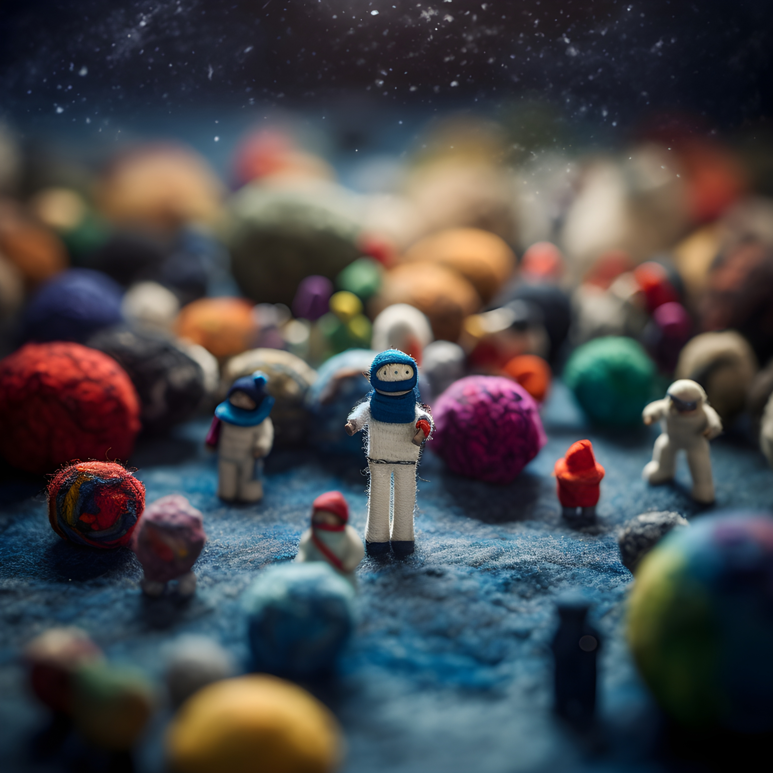 A felt space scene - Impossible Images - Unique stock images for ...