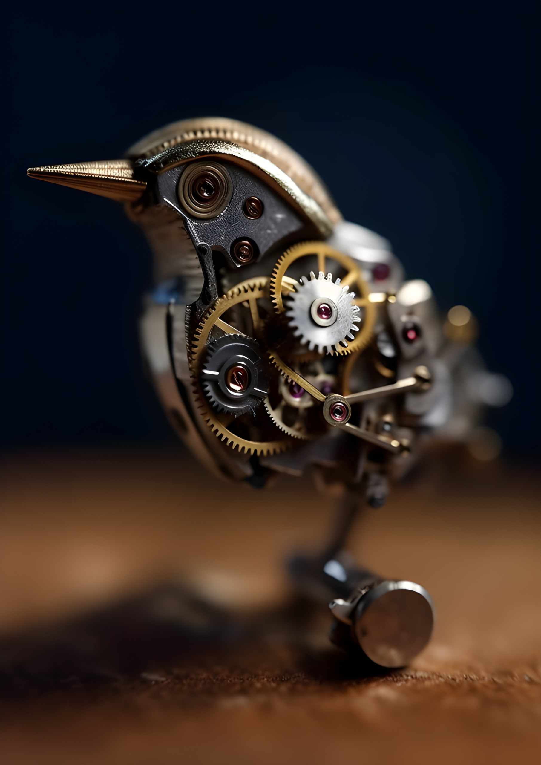 Tiny bird made of clockwork - Impossible Images - Unique stock images ...