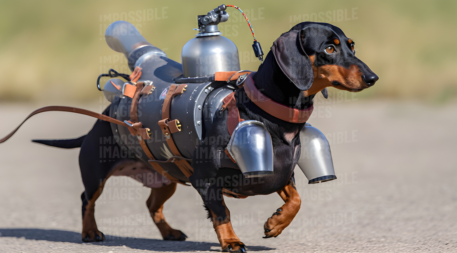 A dachshund with a jet pack - Impossible Images - Unique stock images ...