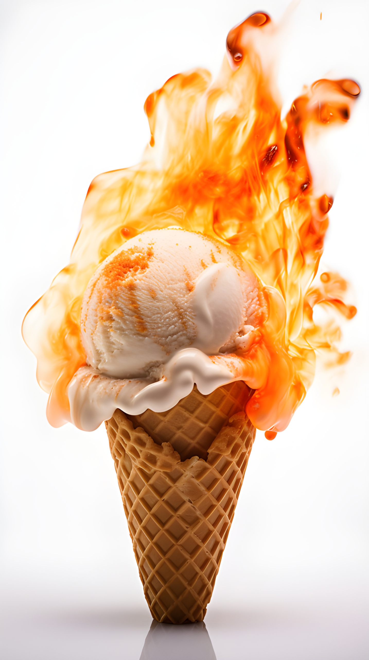 An ice cream on fire - Impossible Images - Unique stock images for ...