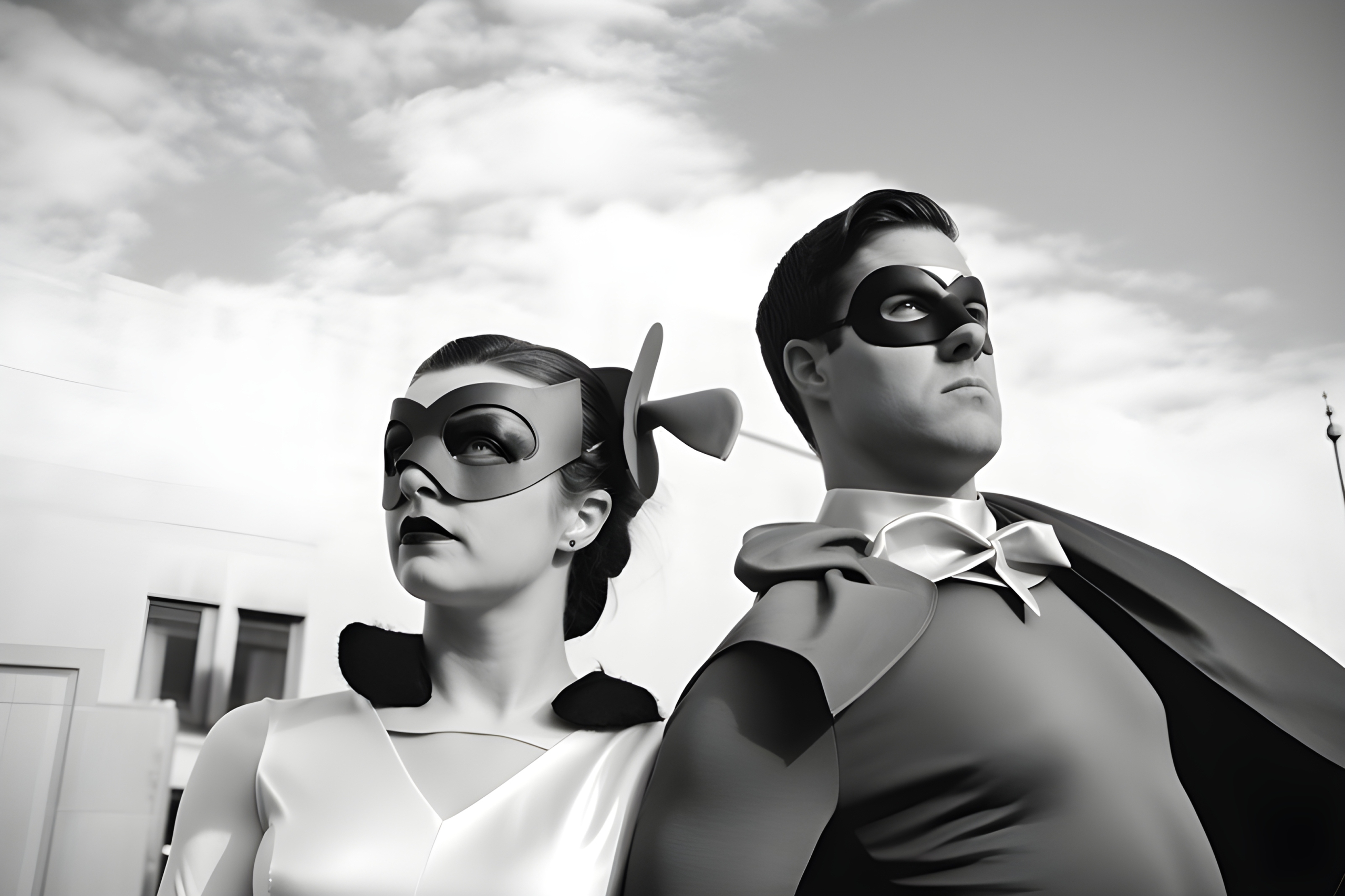 1930s superhero duo - Impossible Images - Unique stock images for ...
