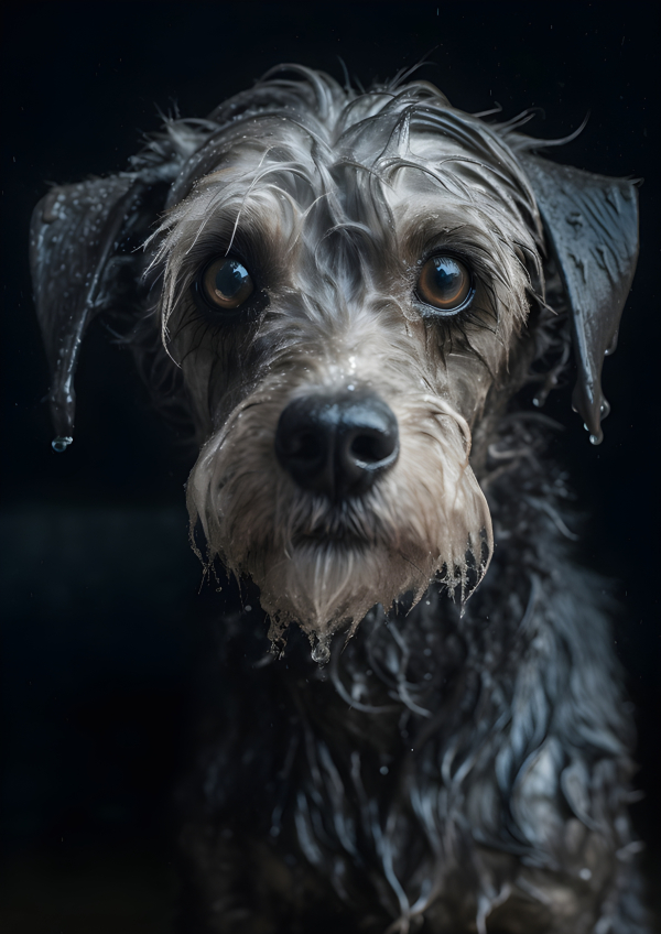 A sad and cold wet dog - Impossible Images - Unique stock images for ...
