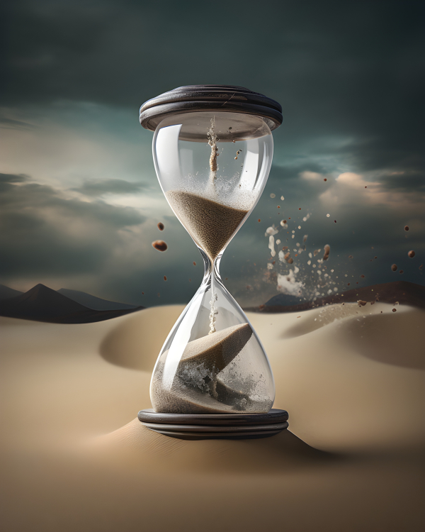 Sandtimer in the desert - Impossible Images - Unique stock images for ...