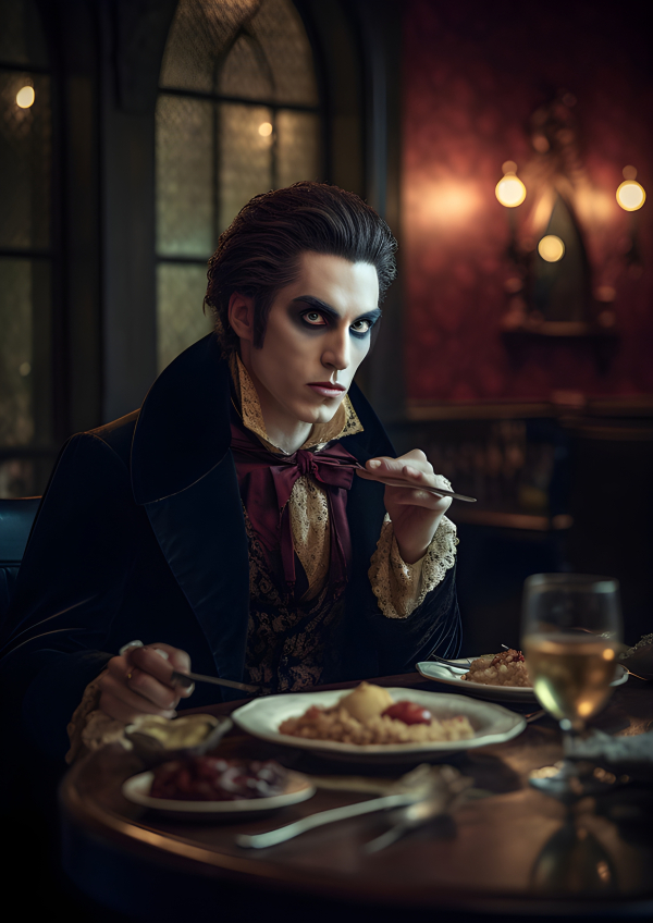 Having Dinner with a Vampire - Impossible Images - Unique stock images ...