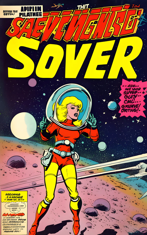 Space adventure comic book cover illustration - Impossible Images ...