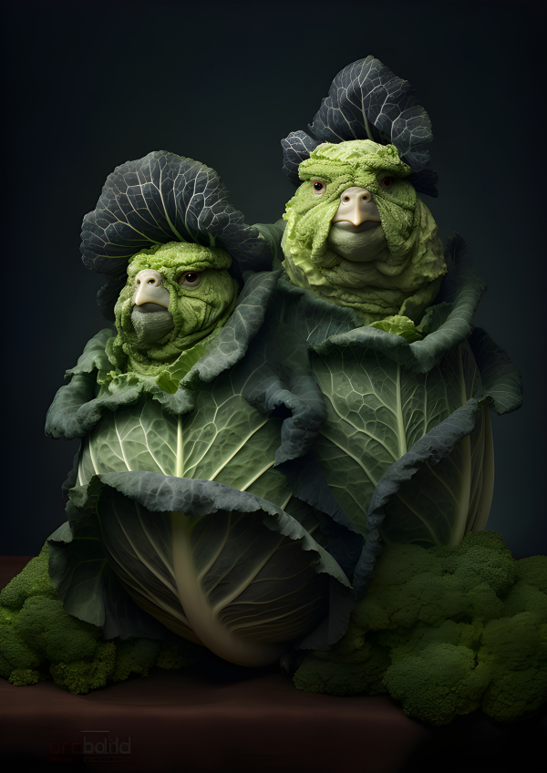 Unusual cabbage bird things - Impossible Images - Unique stock images ...