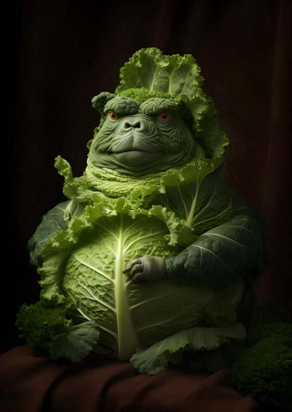 Cabbage character concept - Impossible Images - Unique stock images for ...