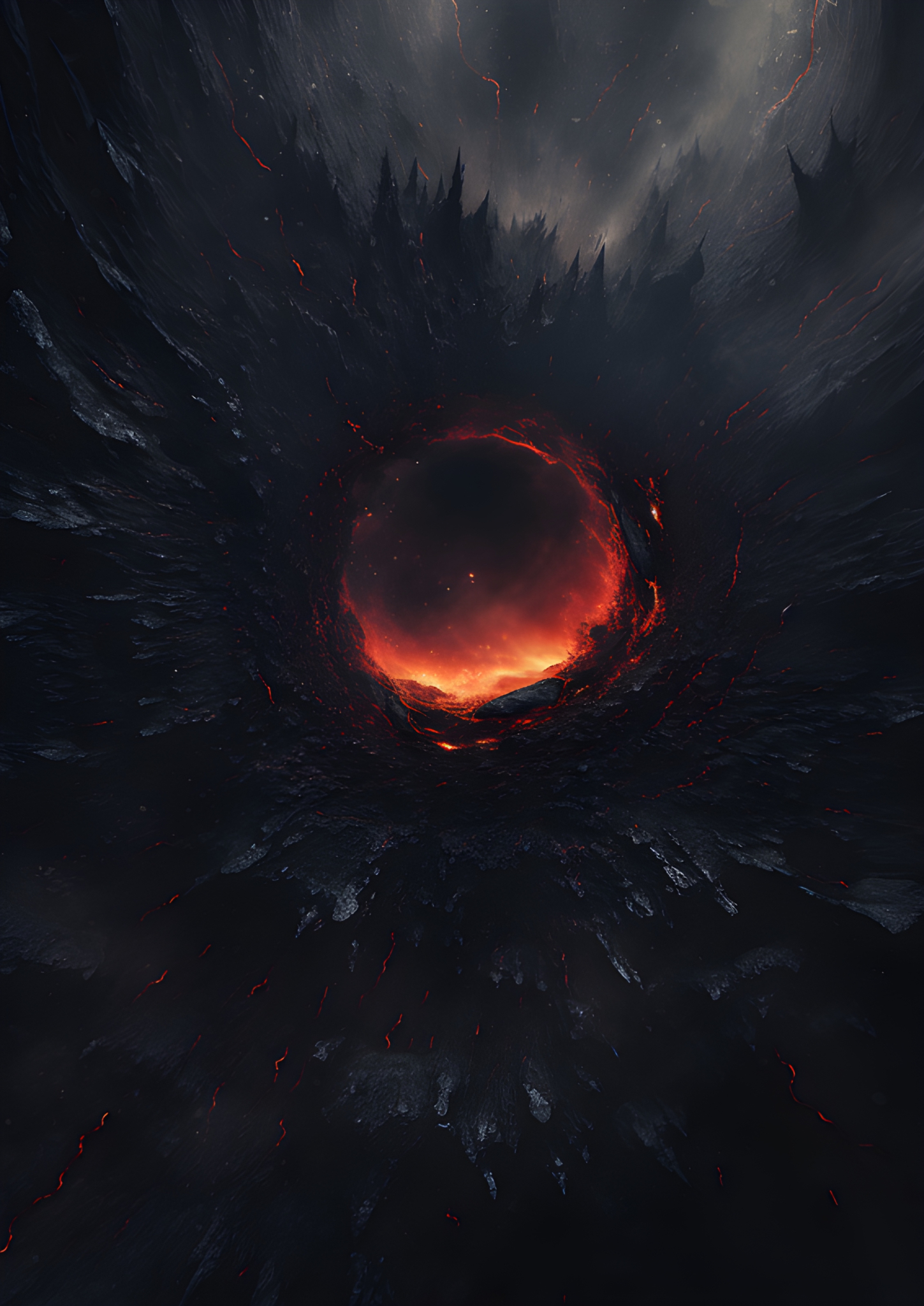 Fiery black hole - Impossible Images - Unique stock images for commercial use.