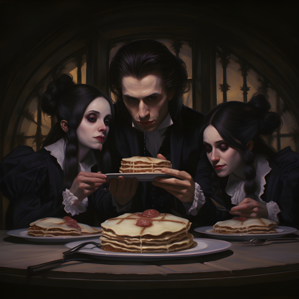 Vampires eating pancakes - Impossible Images - Unique stock images for ...