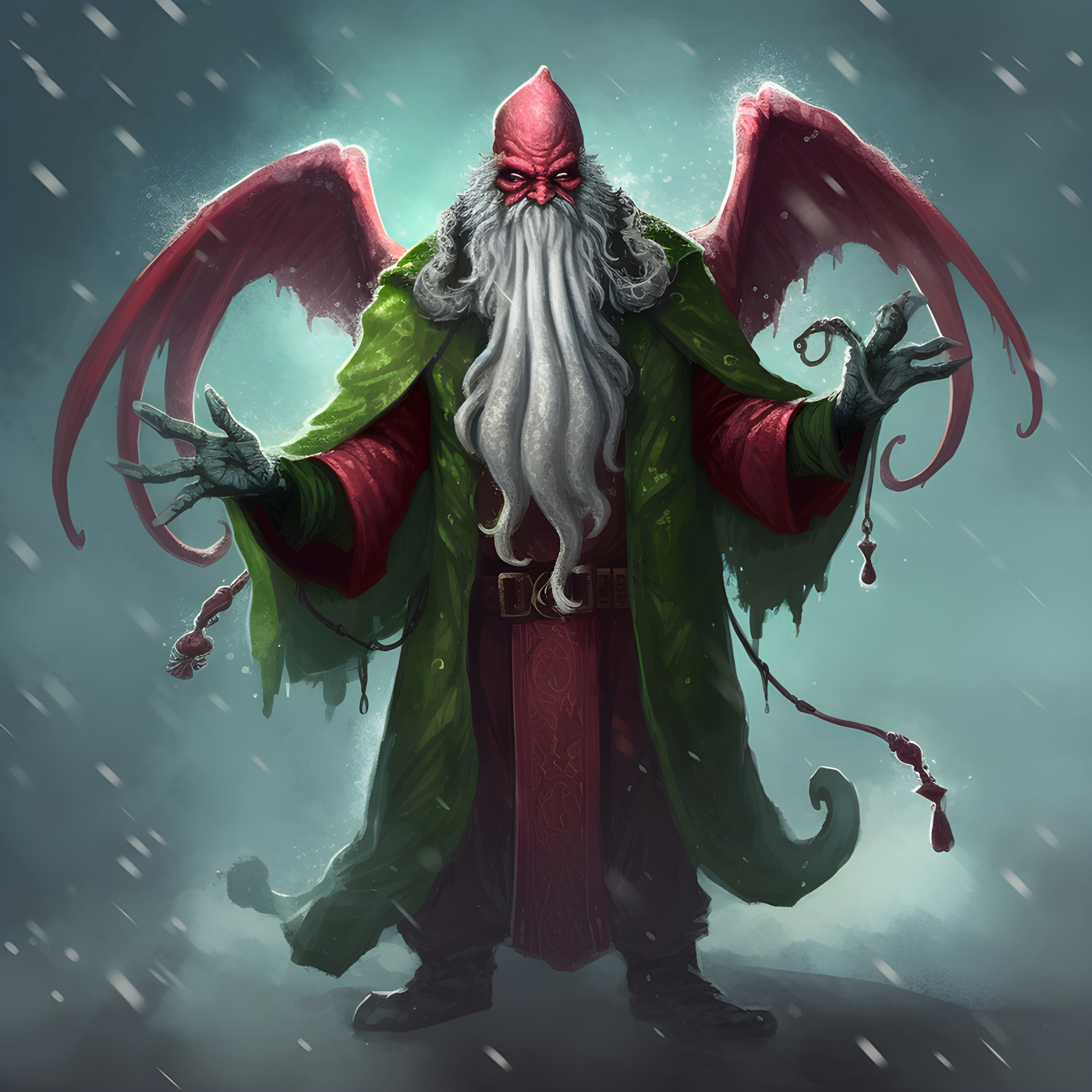 The Great Cthulhu dressed as Santa - Impossible Images - Unique stock ...