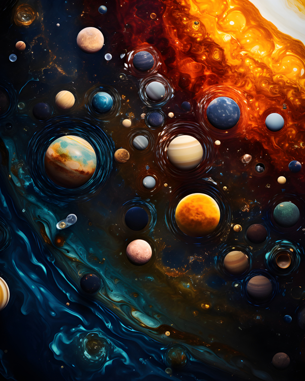 Planets paint mixing - Impossible Images - Unique stock images for ...