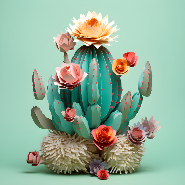 Layered Paper Cactus - Impossible Images - Unique stock images for ...