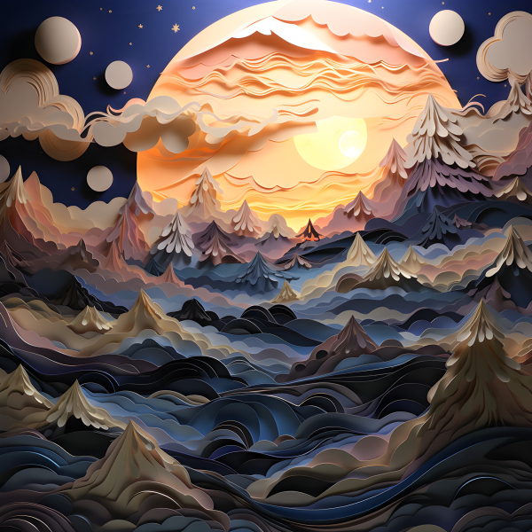 Layered Paper Evening Sky - Impossible Images - Unique stock images for ...