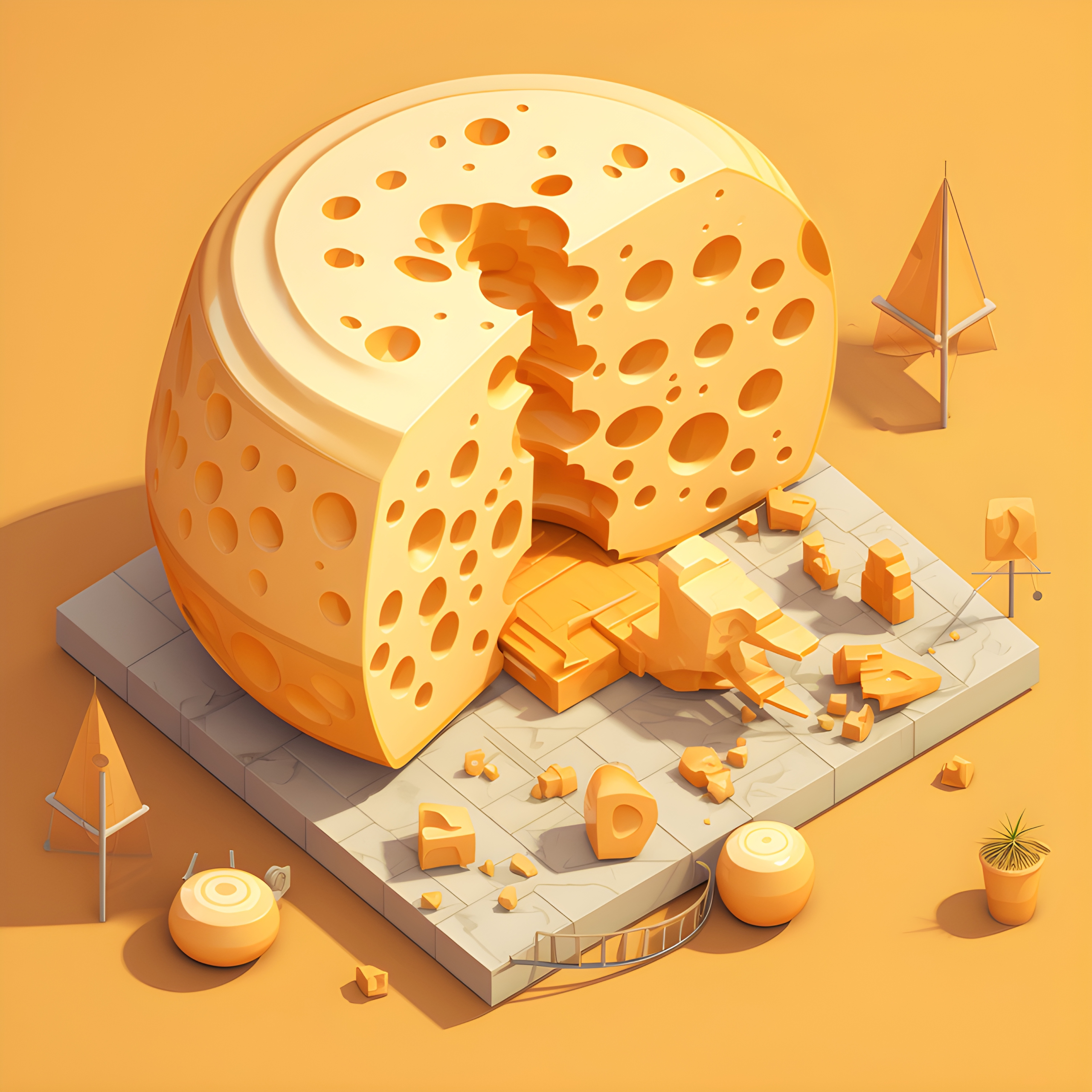 Isometric Cheese - Impossible Images - Unique stock images for ...