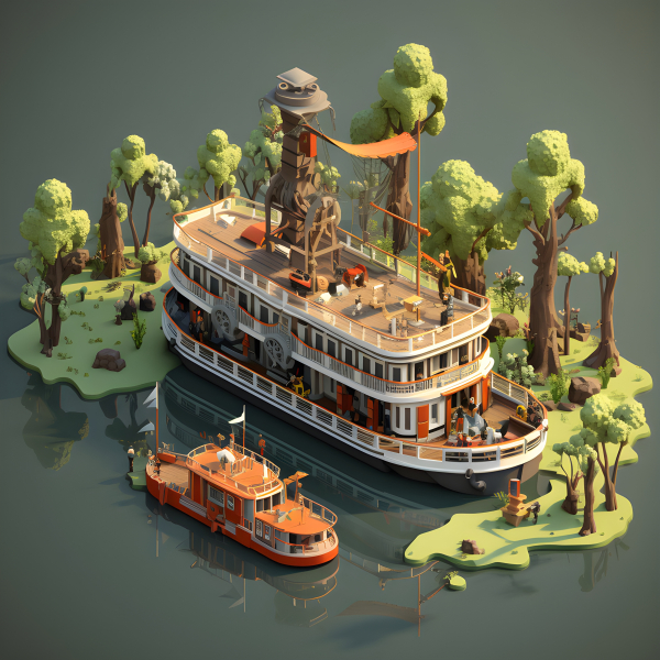 Isometric Riverboat - Impossible Images - Unique stock images for ...