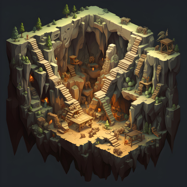 Isometric Cave Workshop - Impossible Images - Unique stock images for ...
