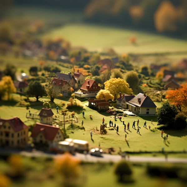 Tilt-Shift Village Green - Impossible Images - Unique stock images for ...