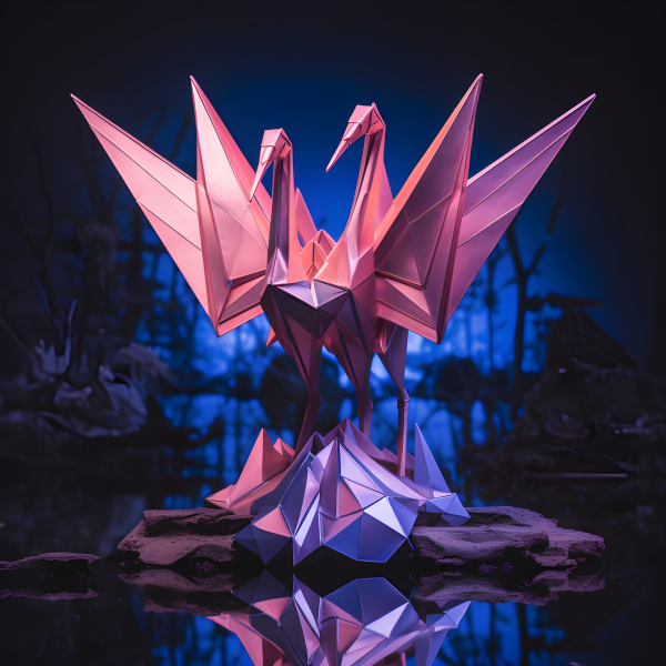Synthwave Origami - Impossible Images - Unique stock images for ...