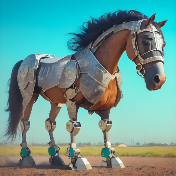 Cyborg Horse - Impossible Images - Unique stock images for commercial use.