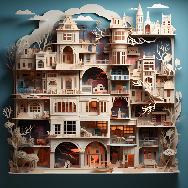Layered Paper Library - Impossible Images - Unique stock images for ...