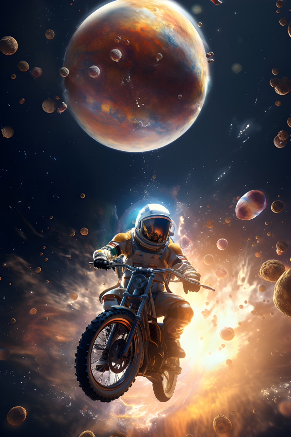 Space Bike - Impossible Images - Unique stock images for commercial use.