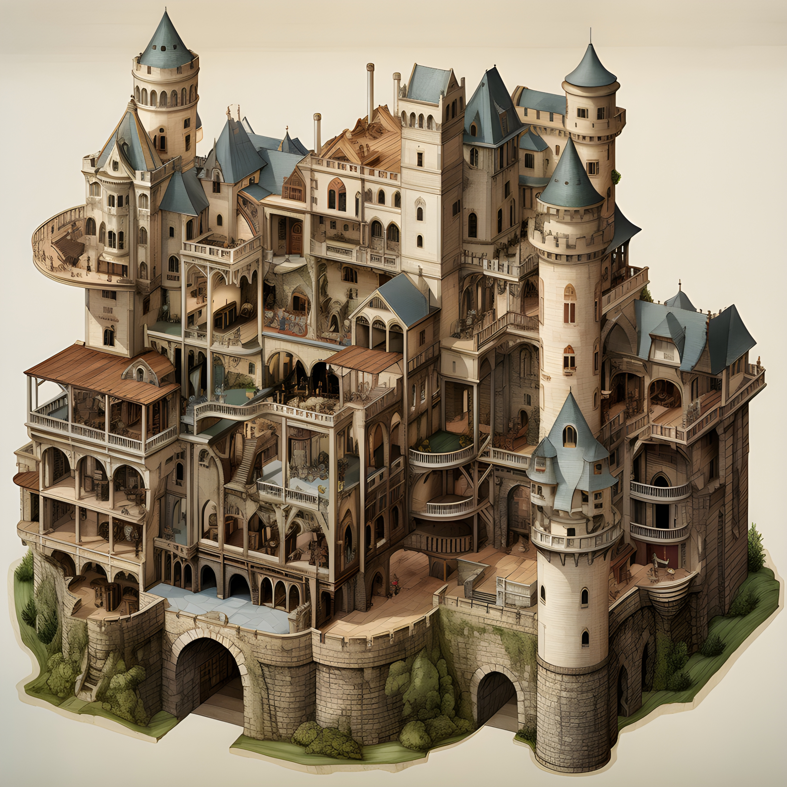 Castle Cutaway - Impossible Images - Unique stock images for commercial ...