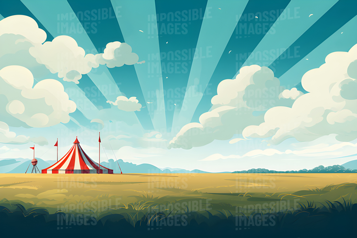 Circus big top tent on the horizon - Impossible Images - Unique stock ...