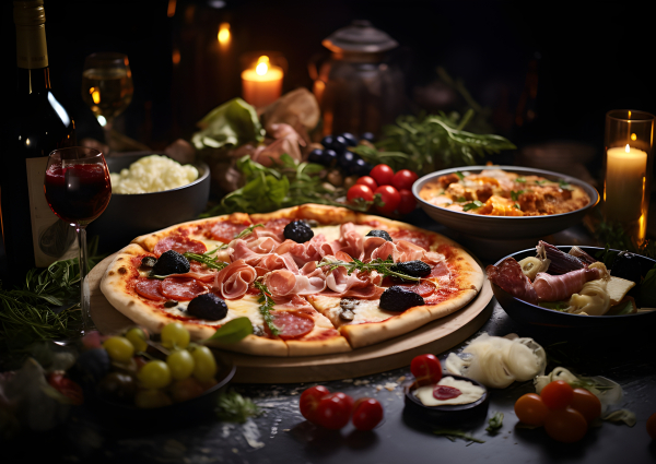 Italian feast - Impossible Images - Unique stock images for commercial use.