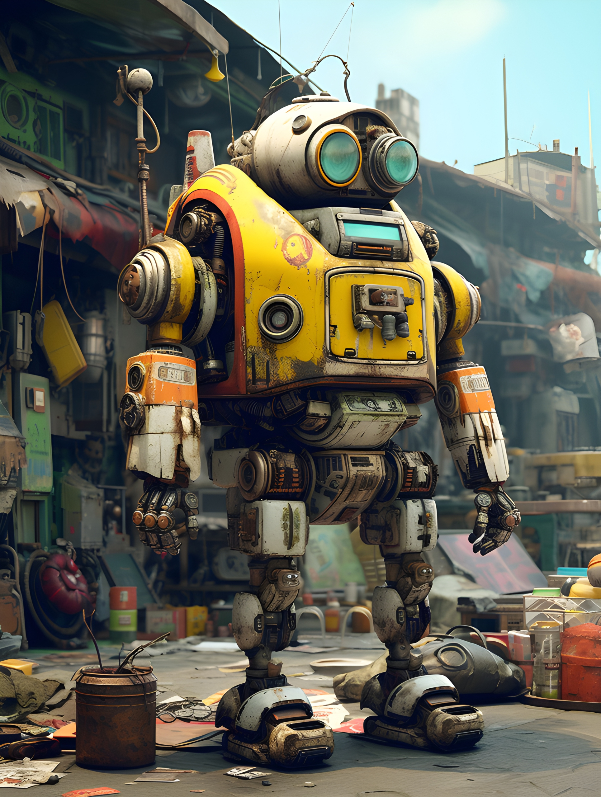 Junk yard robot - Impossible Images - Unique stock images for ...