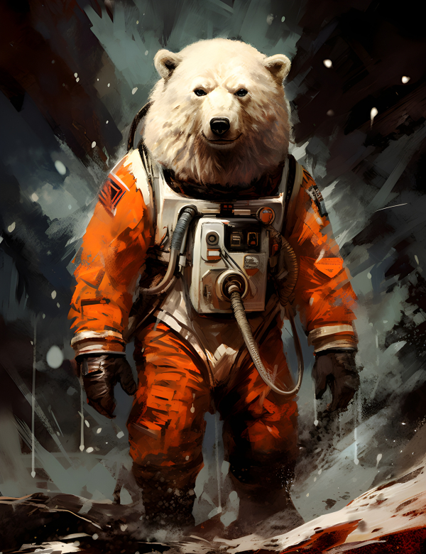 Space Bear - Impossible Images - Unique stock images for commercial use.