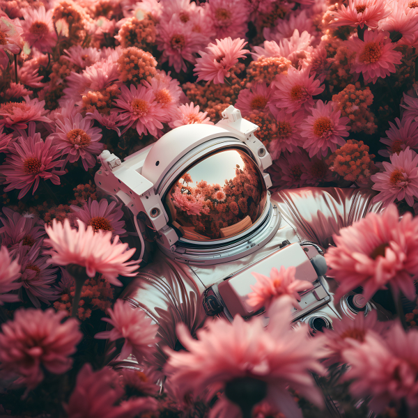 Spaceman in Flowers - Impossible Images - Unique stock images for ...