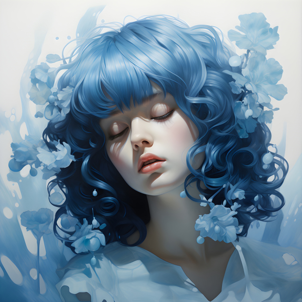 Blue girl - Impossible Images - Unique stock images for commercial use.