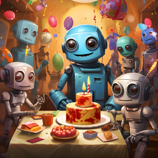 Robot birthday party - Impossible Images - Unique stock images for ...